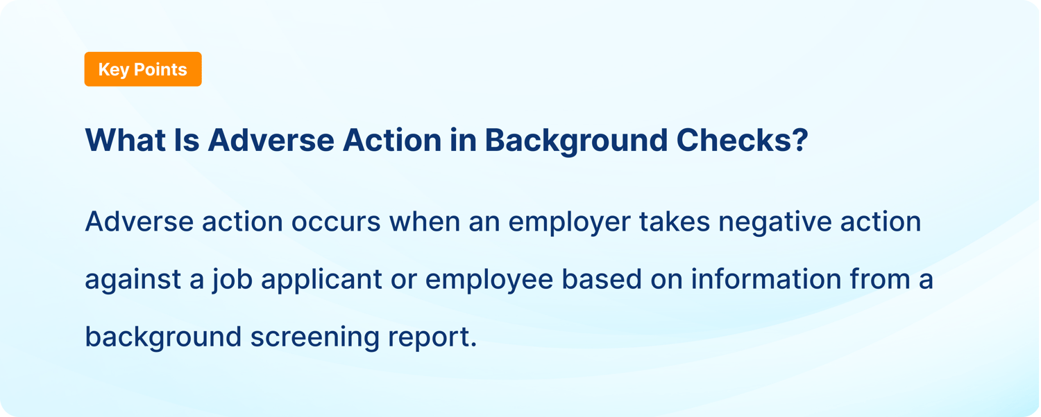 Adverse Action in Background Checks