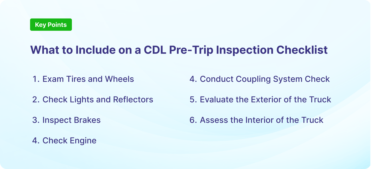 What is a Pre-Trip Inspection Checklist for Class A CDL?