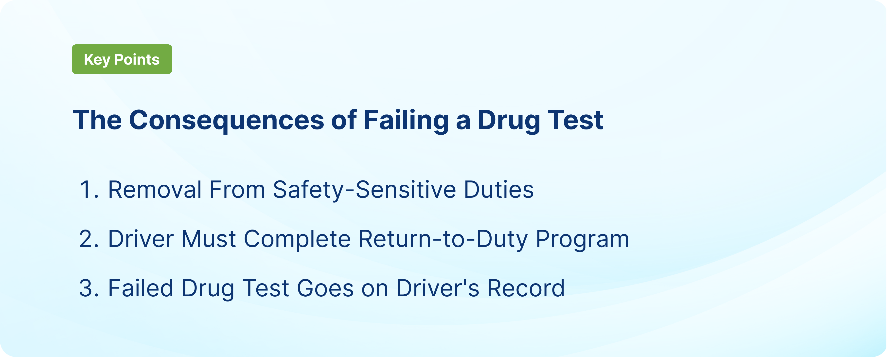 What Happens When a CDL Driver Fails a Drug Test?