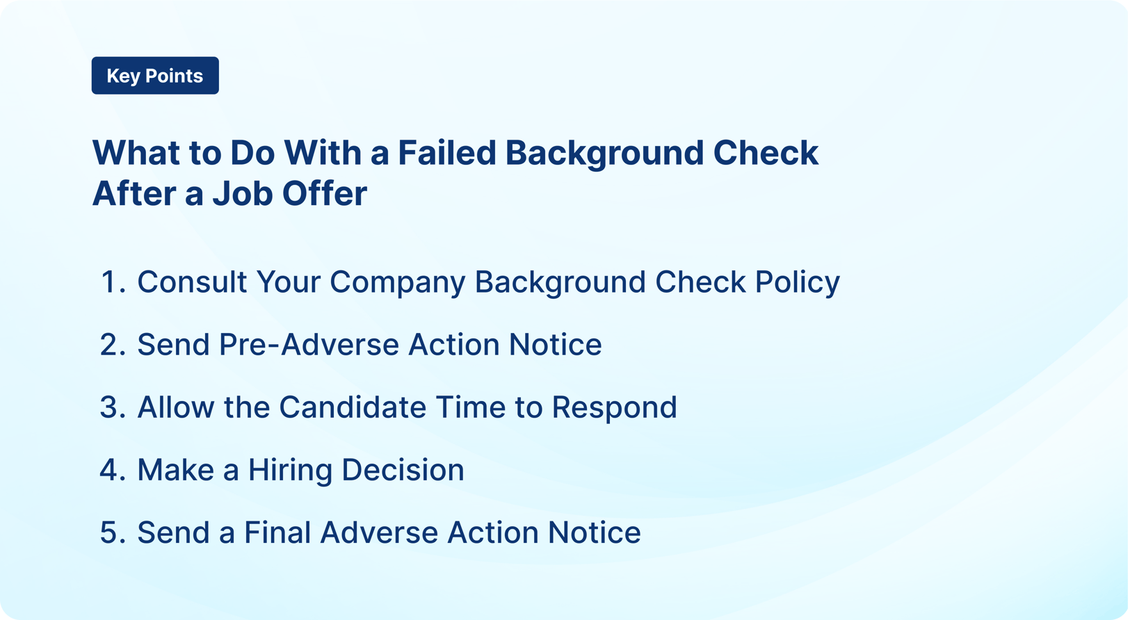 What to Do When a Candidate Failed a Background Check After Job Offer