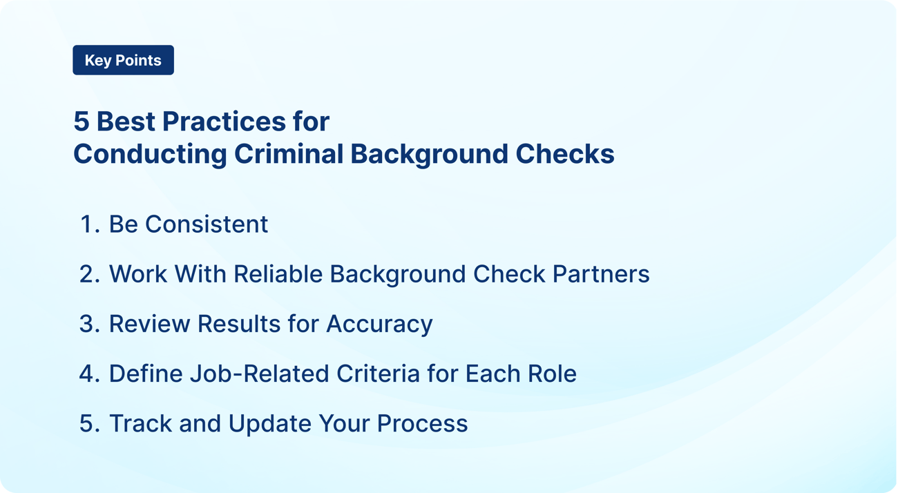 5 Best Practices for Criminal Background Checks for Employment