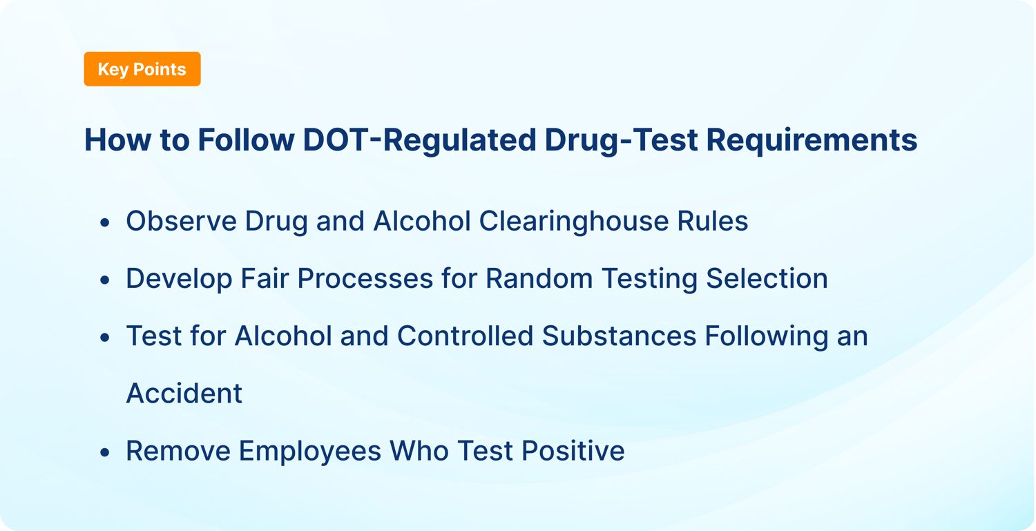 DOT CDL Drug Testing: Responsibilities for Employers
