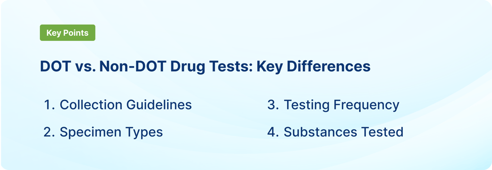 The DOT vs. Non-DOT Drug Test: What Are The Differences?