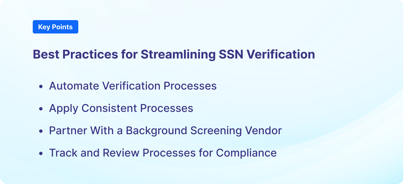 How to Streamline Social Security Number (SSN) Verification