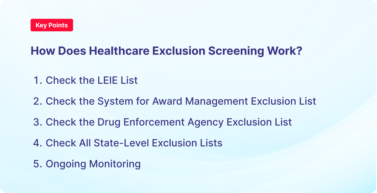 How to Conduct Effective Healthcare Exclusion Screening