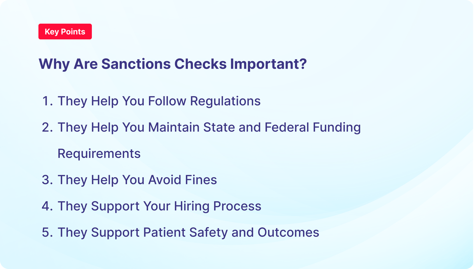 What Are Sanctions Checks in Healthcare?