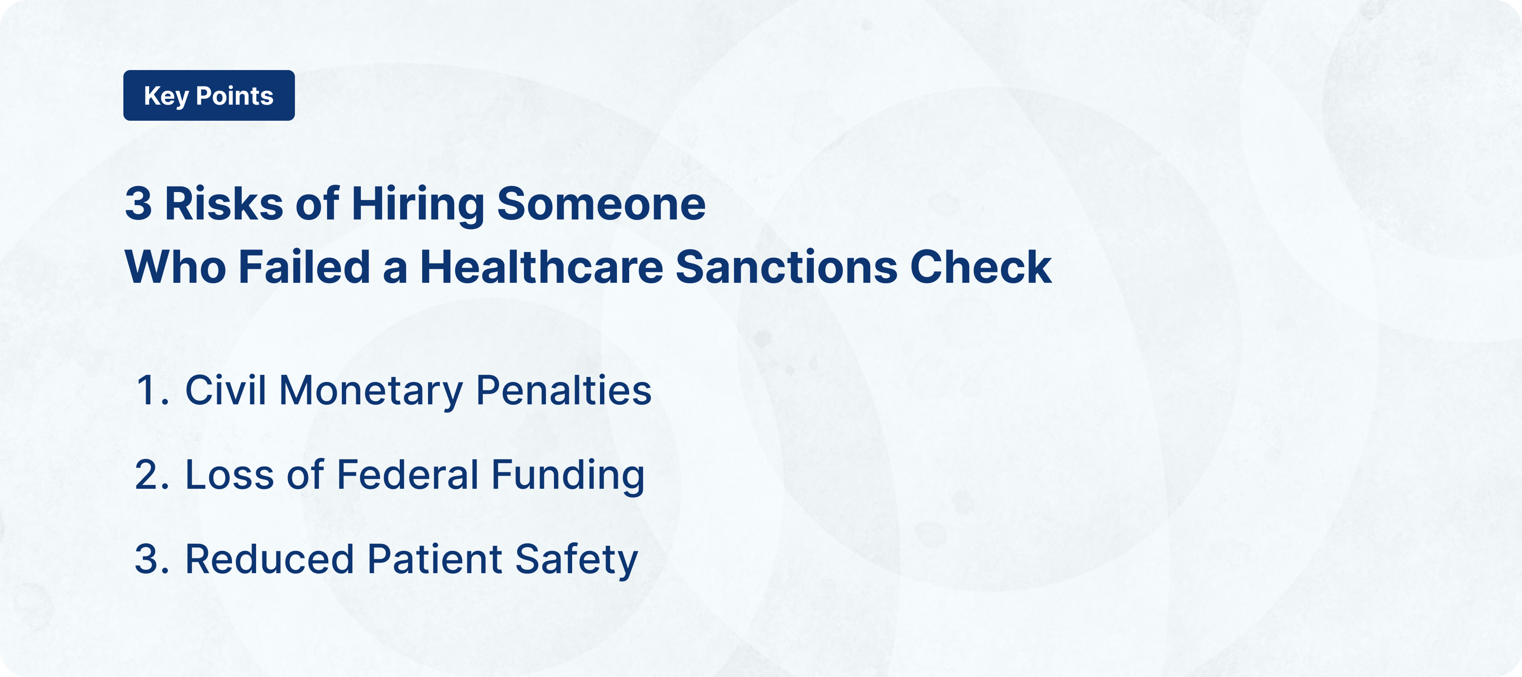Key Insights: Guide to Healthcare Sanctions Background Checks
