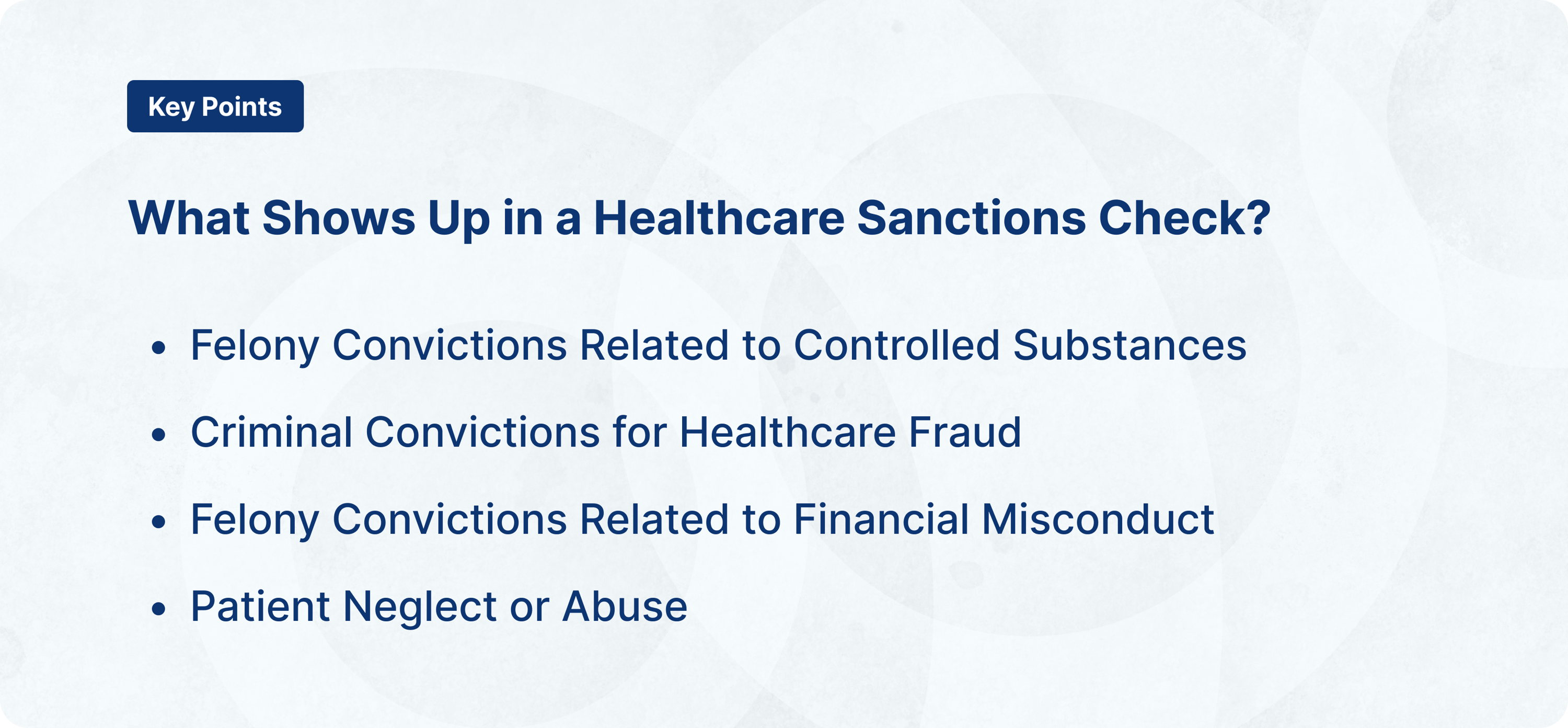 Key Insights: Guide to Healthcare Sanctions Background Checks