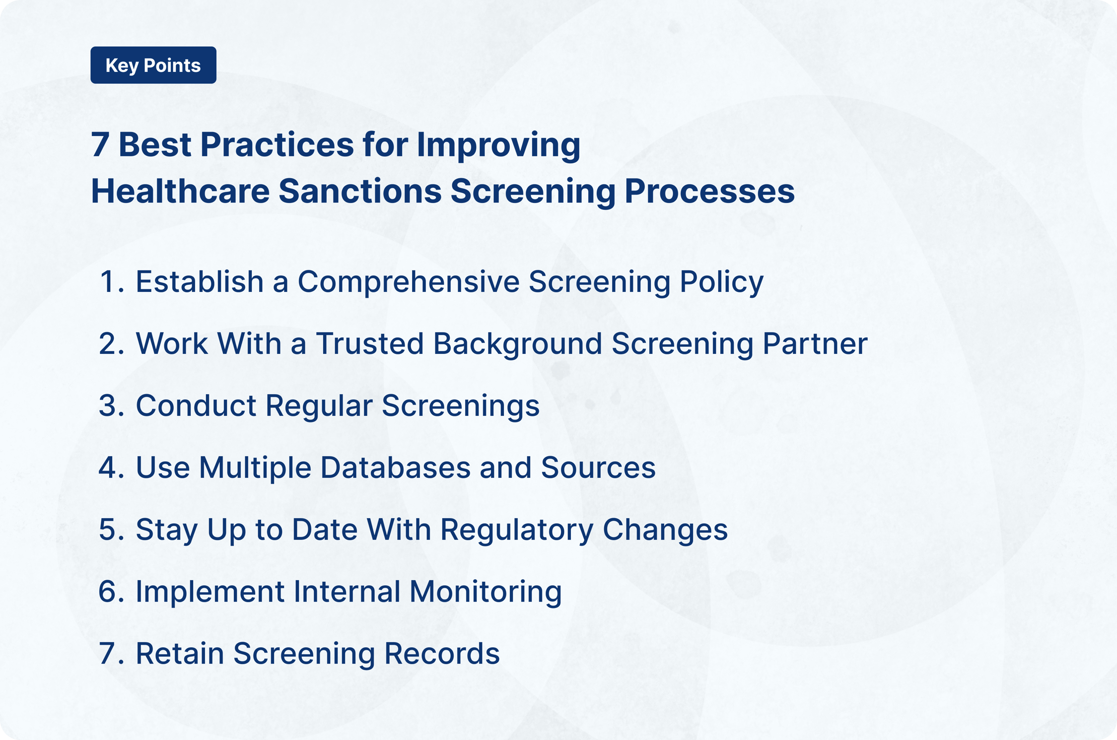 Key Insights: Guide to Healthcare Sanctions Background Checks