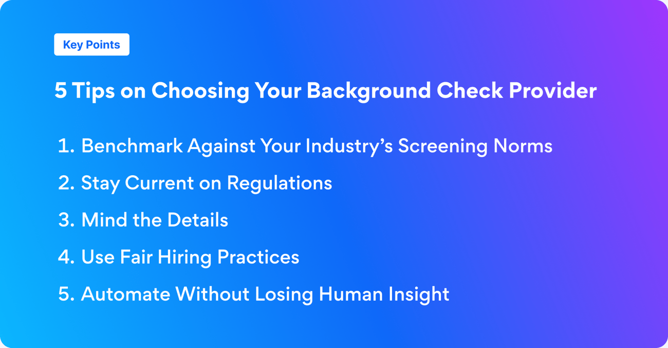 How to Choose the Best Background Check Provider