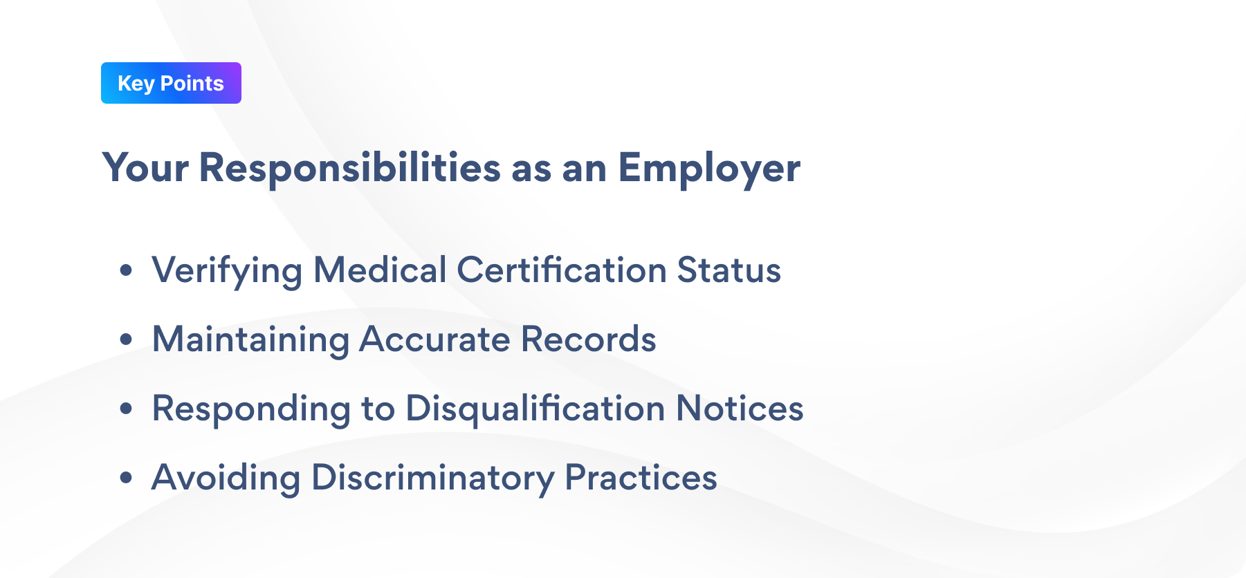 DOT Medical Disqualifications: What Employers Must Know