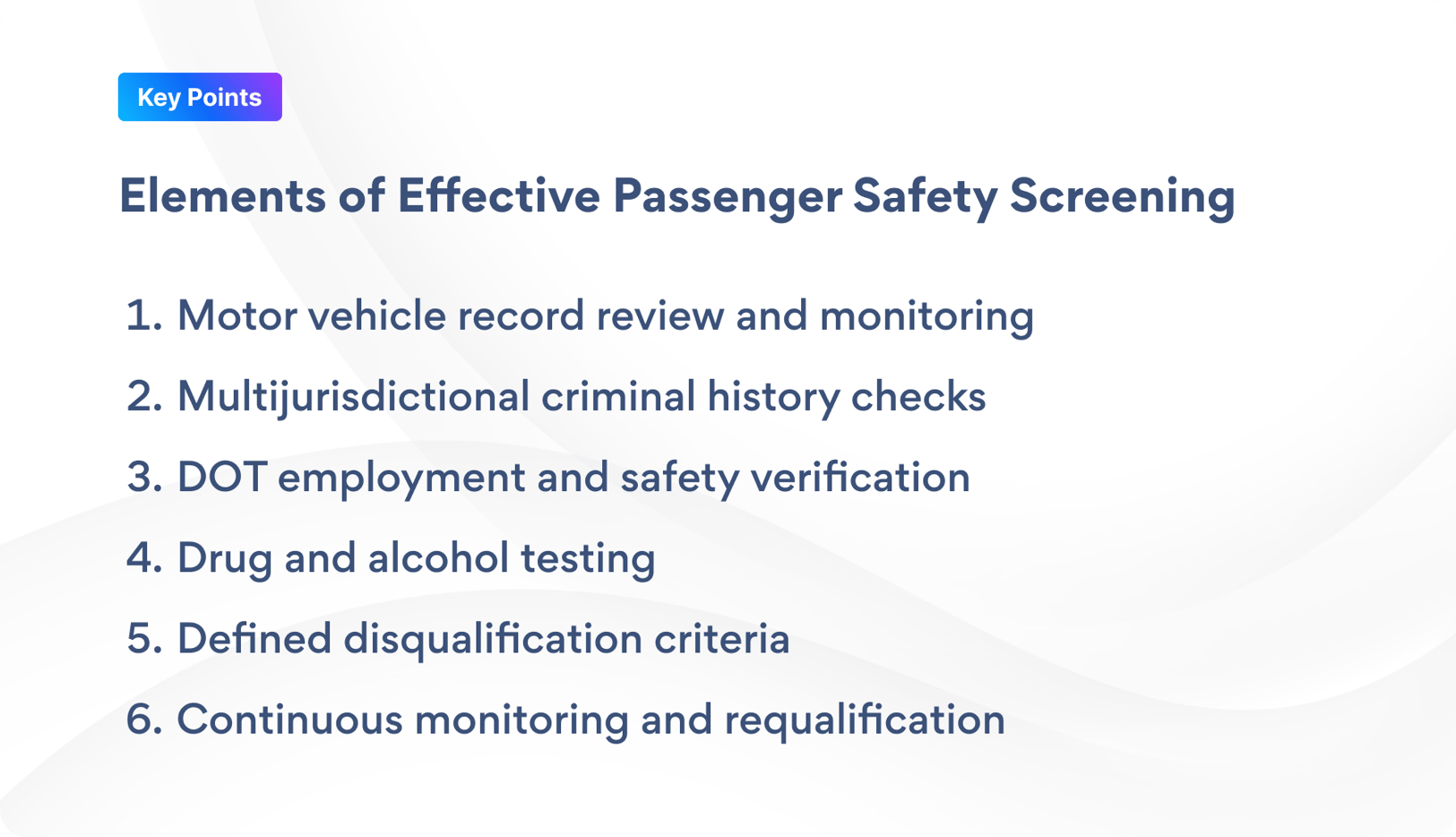 Motor Coach Safety and Background Screening